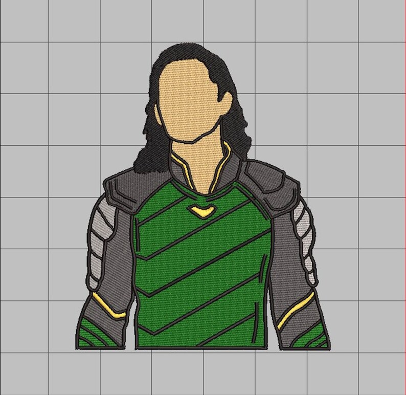 LOKI figure 1 Embroidery Design File - Etsy