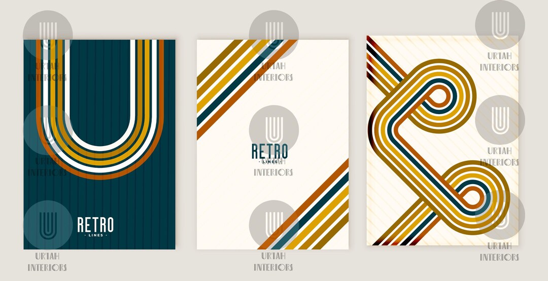 Retro Line Graphic Pattern (illustrator, SVG, PNG ) - Etsy