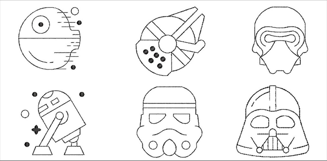 Star Wars Line Art Icon Set 12 Embroidery Designs! - Etsy