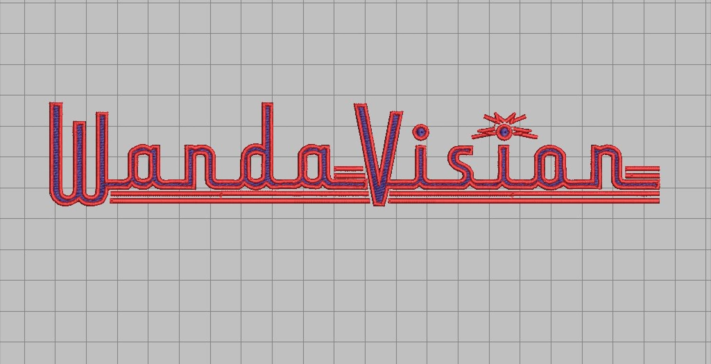 Wandavision (LOGO) Embroidery Design File - Etsy
