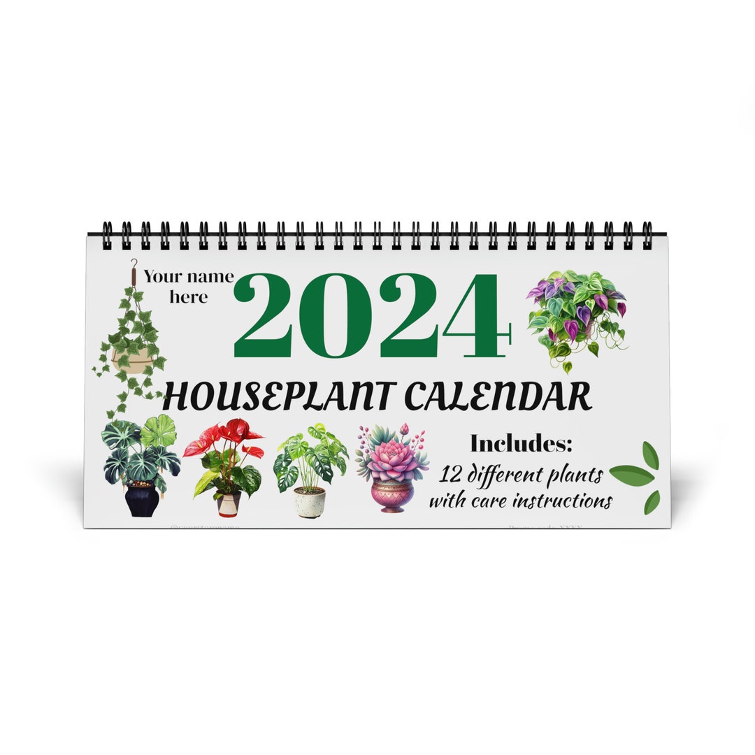 2024 Houseplant Calendar Plant Calendar 2024 Calendar Desktop Calendar ...