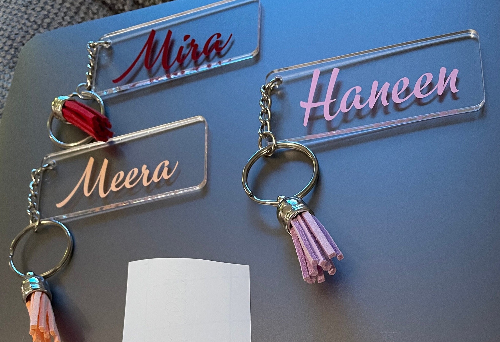 Personalised Keyring With Tassel Personalised Gifts New - Etsy UK