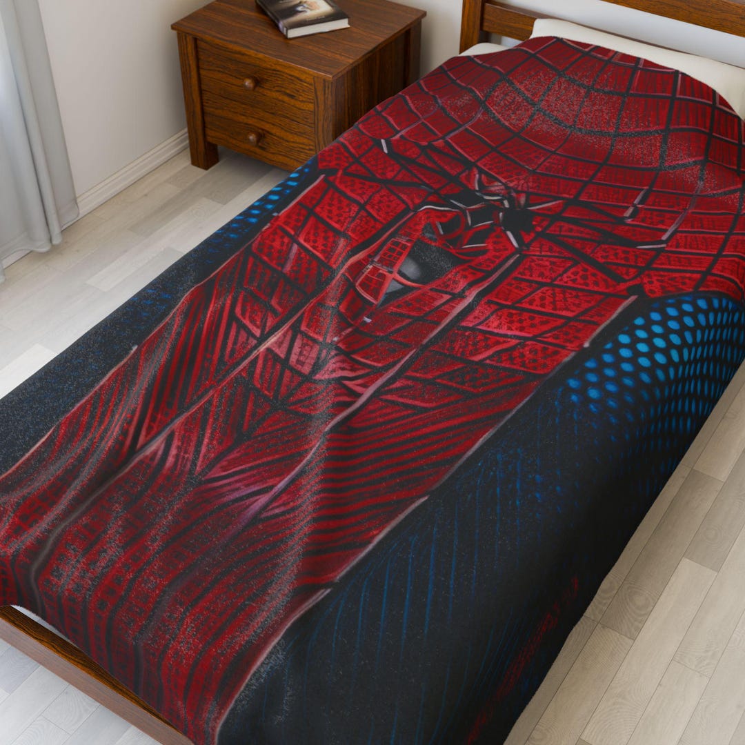 Andrew Garfield Spider Man Costume Plush Blanket Soft Cozy Heroic ...