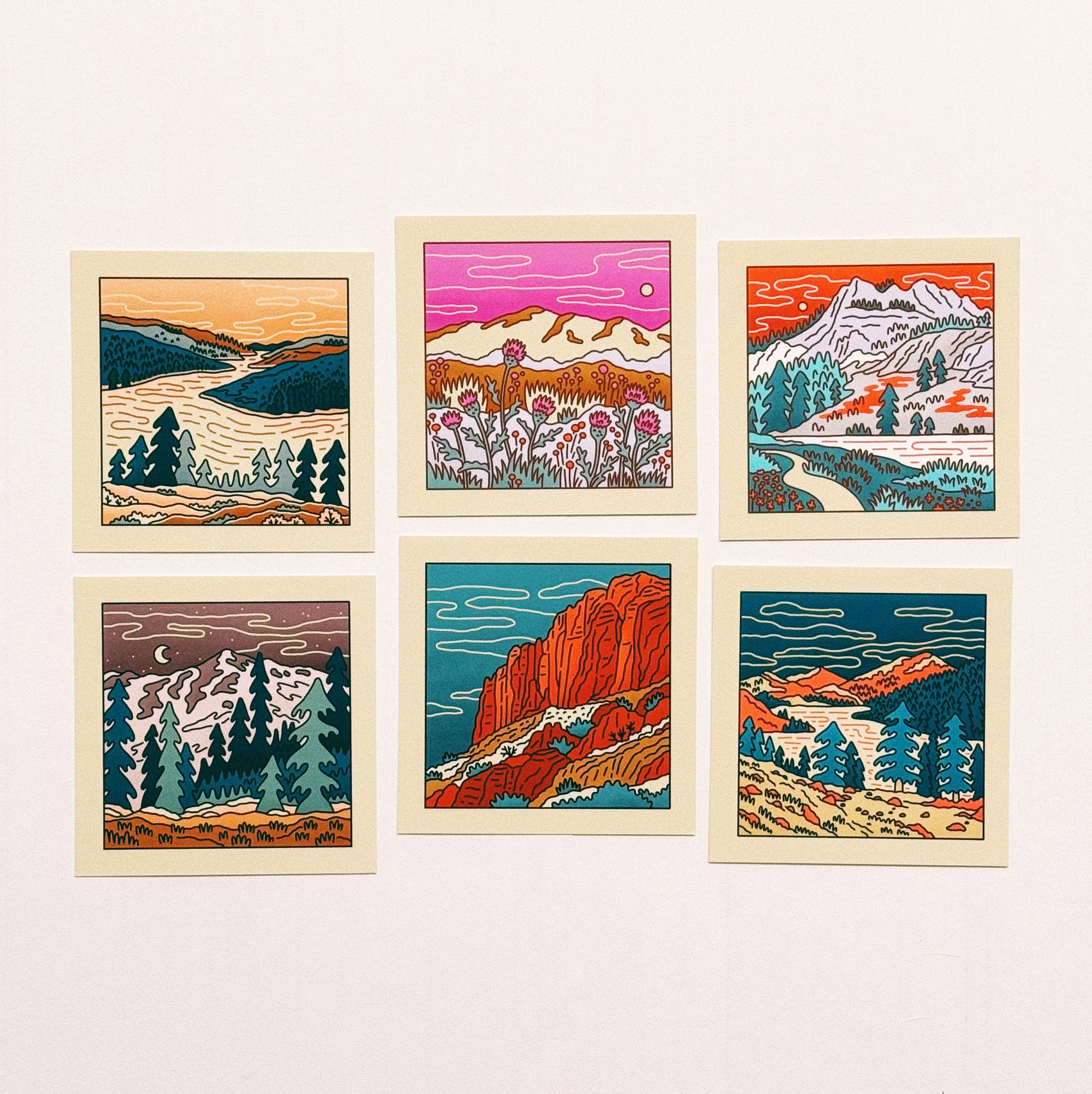 Wilderness Scenes Postcard Set - Etsy