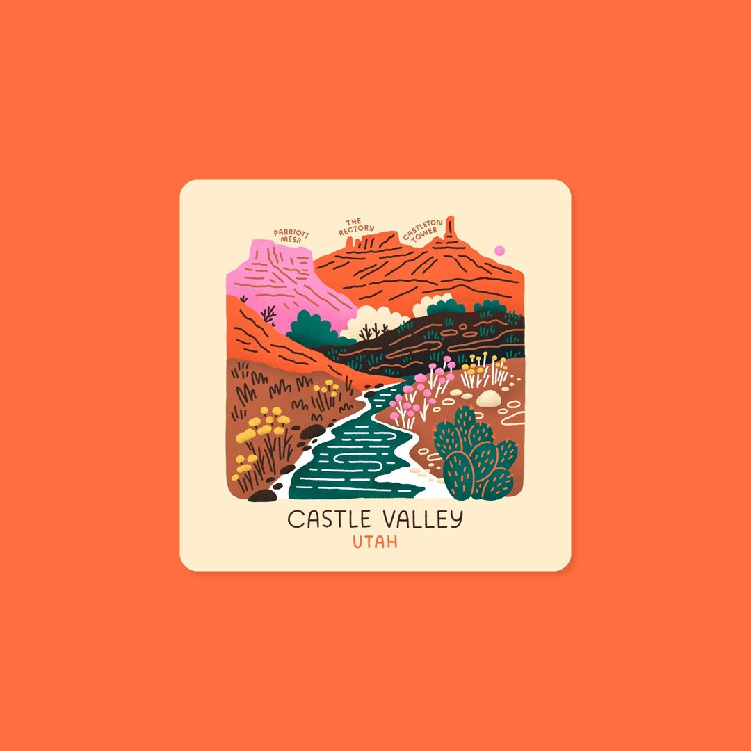 Castle Valley Sticker - Etsy