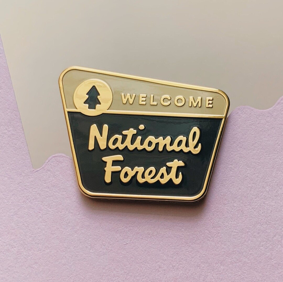 National Forest Sign Enamel Pin - Etsy