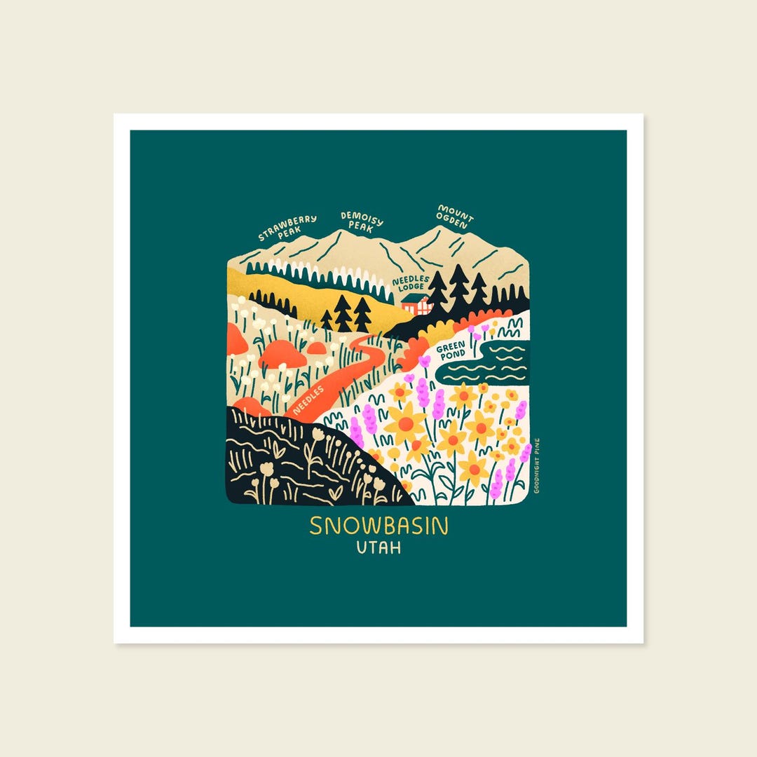 Snowbasin Print - Etsy