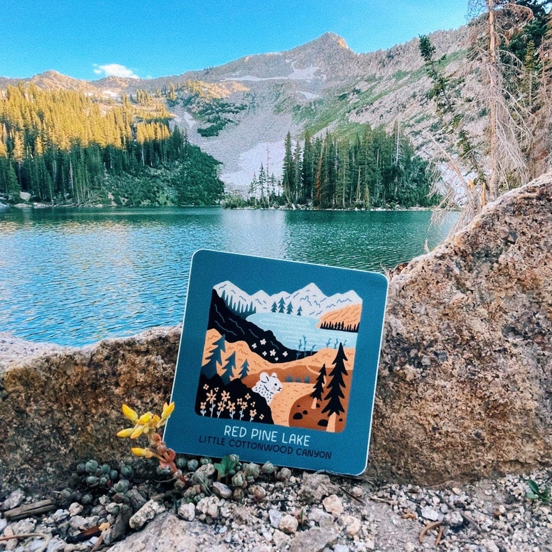 Red Pine Lake Sticker - Etsy