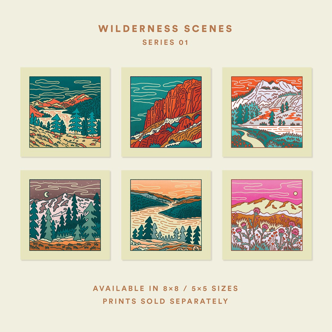 Wilderness Scenes Print - Etsy