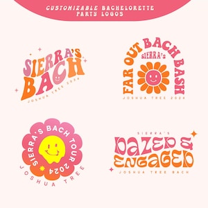 Personalized Groovy Logo, Groovy Bach Logo, Bachelorette Party Logo ...