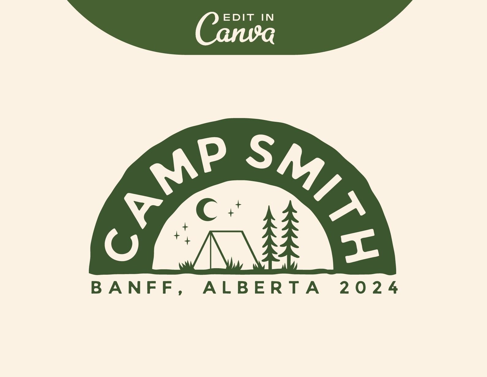 Retro Camp Logo, DIY Editable Camp Canva Logo, Camp Logo Template ...