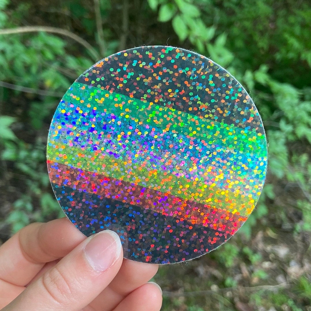 Disability Pride Flag Glitter Circle Sticker - Etsy