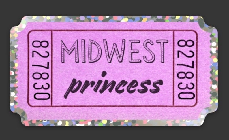 Midwest Princess Glitter Sticker | Chappell Roan Pink Pony Girl Midwest ...