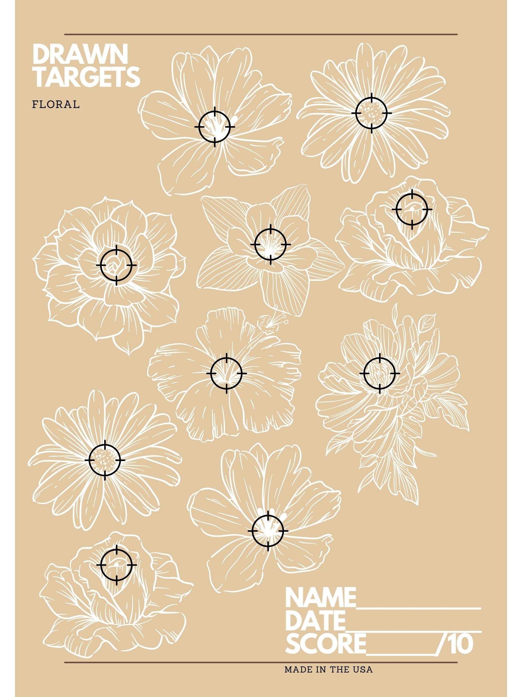 PRINTABLE TARGET FLOWER Party Target Printable Shooting - Etsy