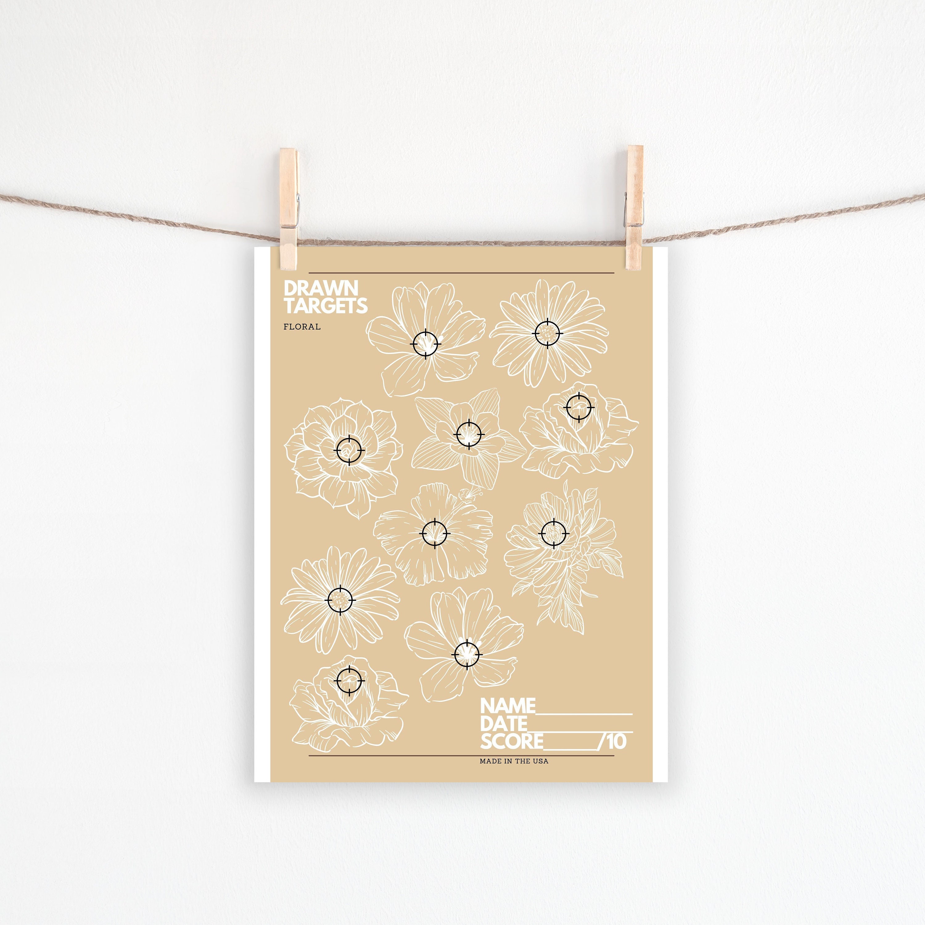 PRINTABLE TARGET FLOWER, Party Target Printable, Shooting Target - Etsy