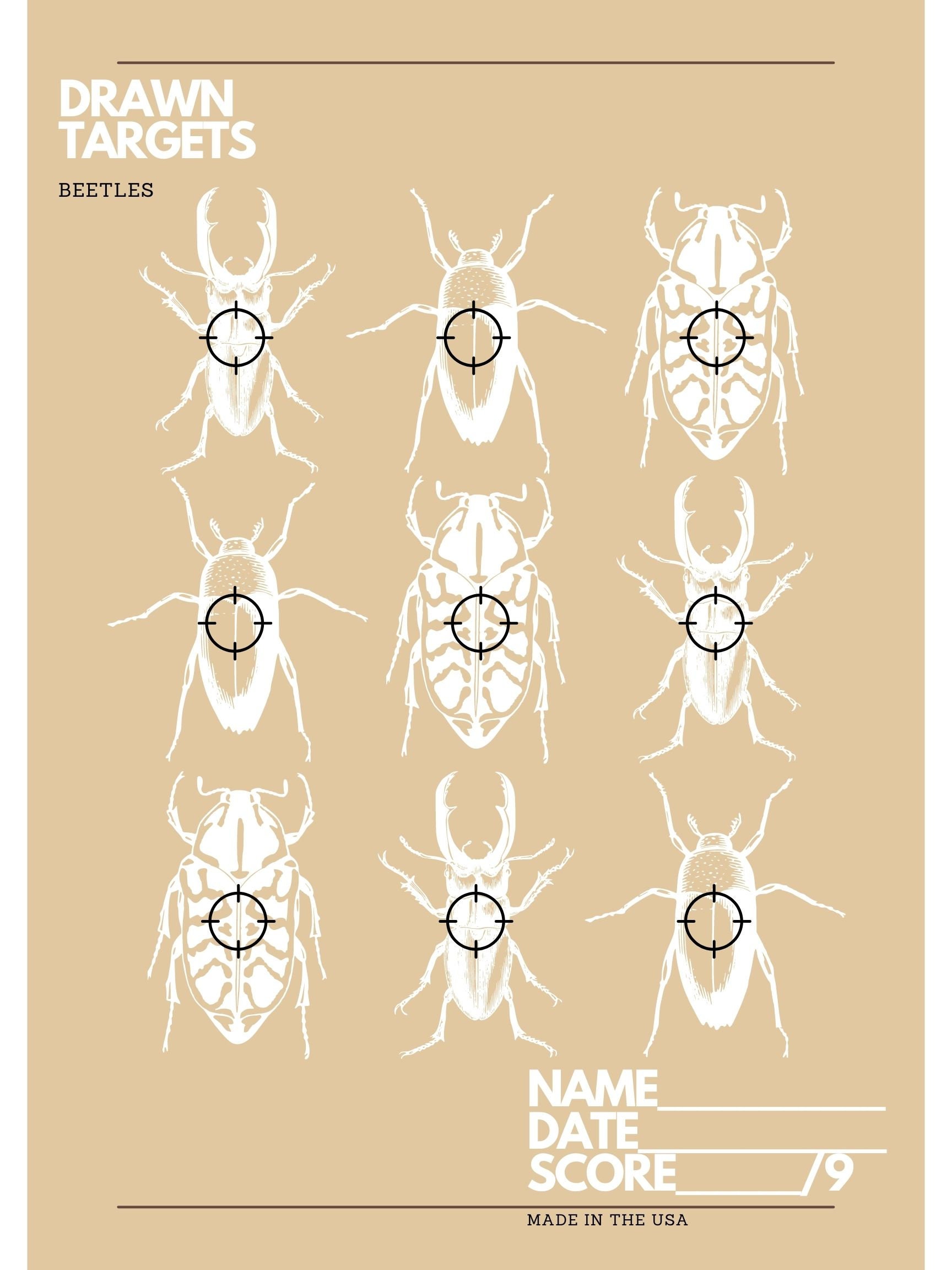 PRINTABLE TARGET BEETLES, Party Target Printable, Shooting Target - Etsy