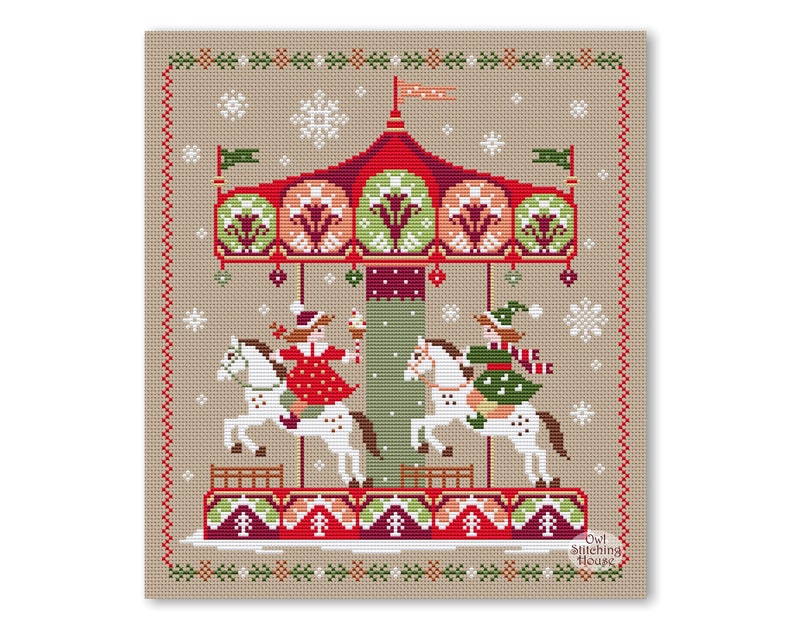 Christmas Carousel Sampler: Winter Cross Stitch Pattern (PDF Pattern ...