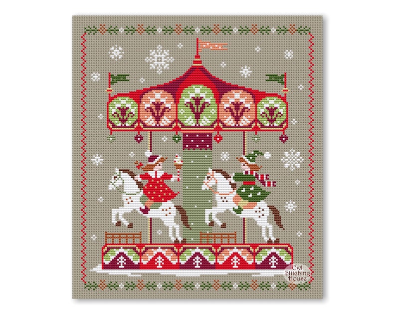 Christmas Carousel Sampler: Winter Cross Stitch Pattern (PDF Pattern ...