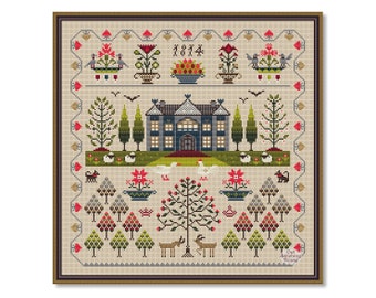 Mary Barr Reproduction Sampler 1828 Modern Sampler Pattern - Etsy