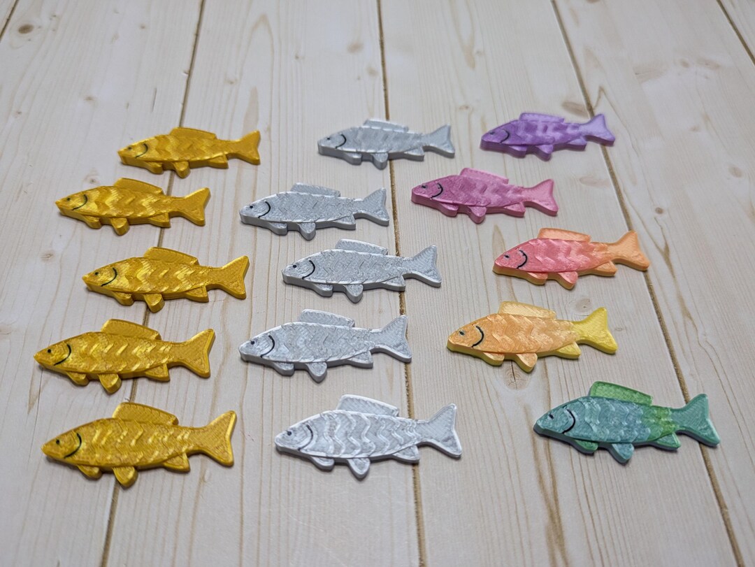 Rainbow Trout, Silver Minnows, & Goldfish – 3D Printed Board Game ...