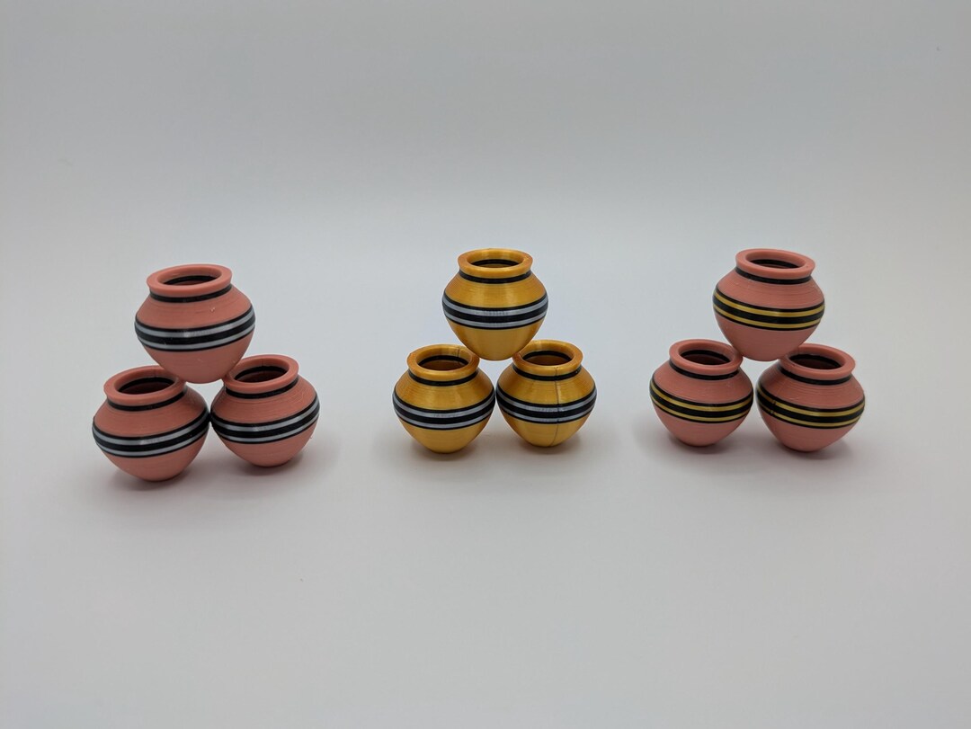 Aztec Clay Miniature Pots: Board Game Tokens, D&D Scenery - Etsy