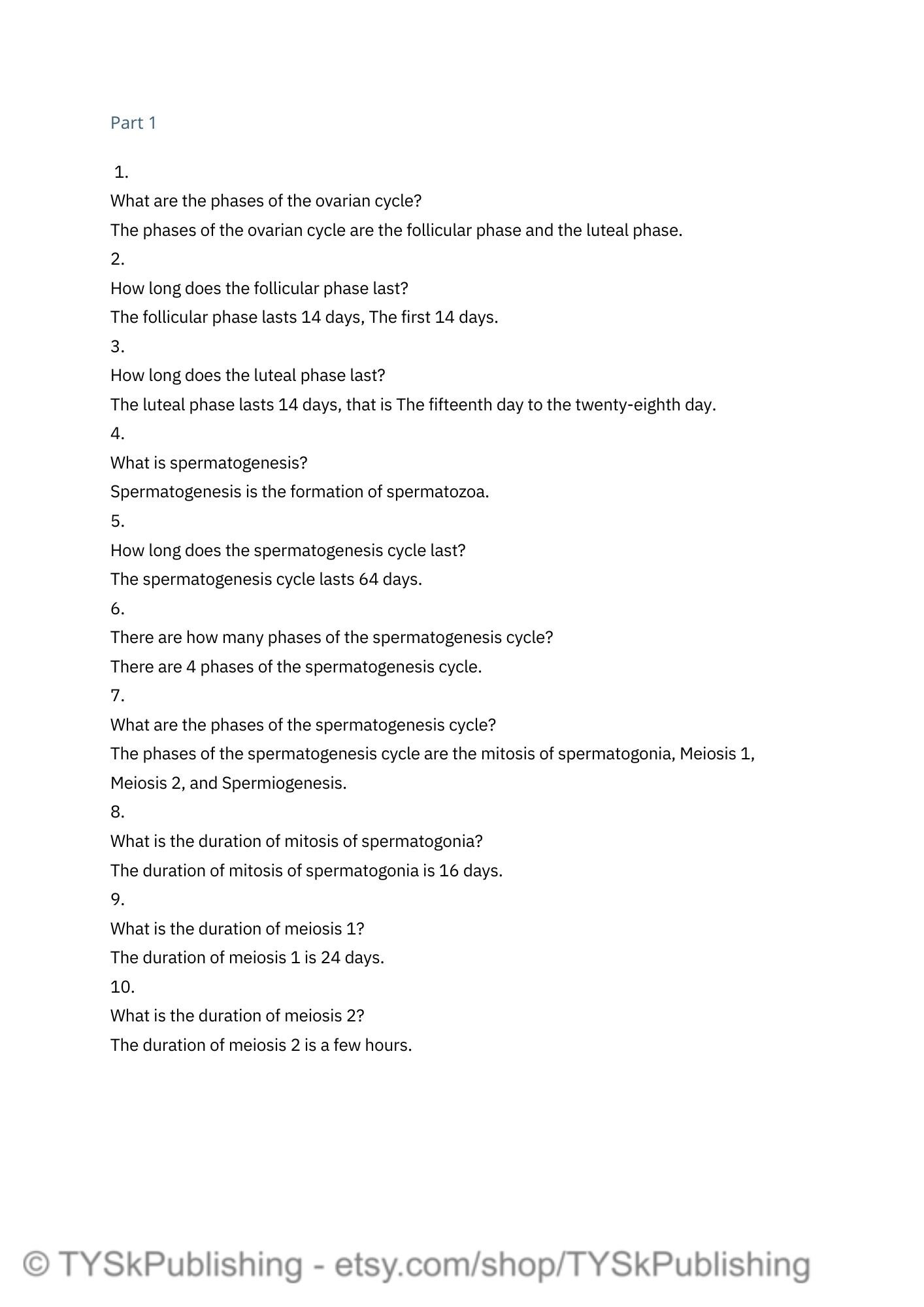 Anatomy and Physiology: the Reproductive System epub PDF Bundle - Etsy