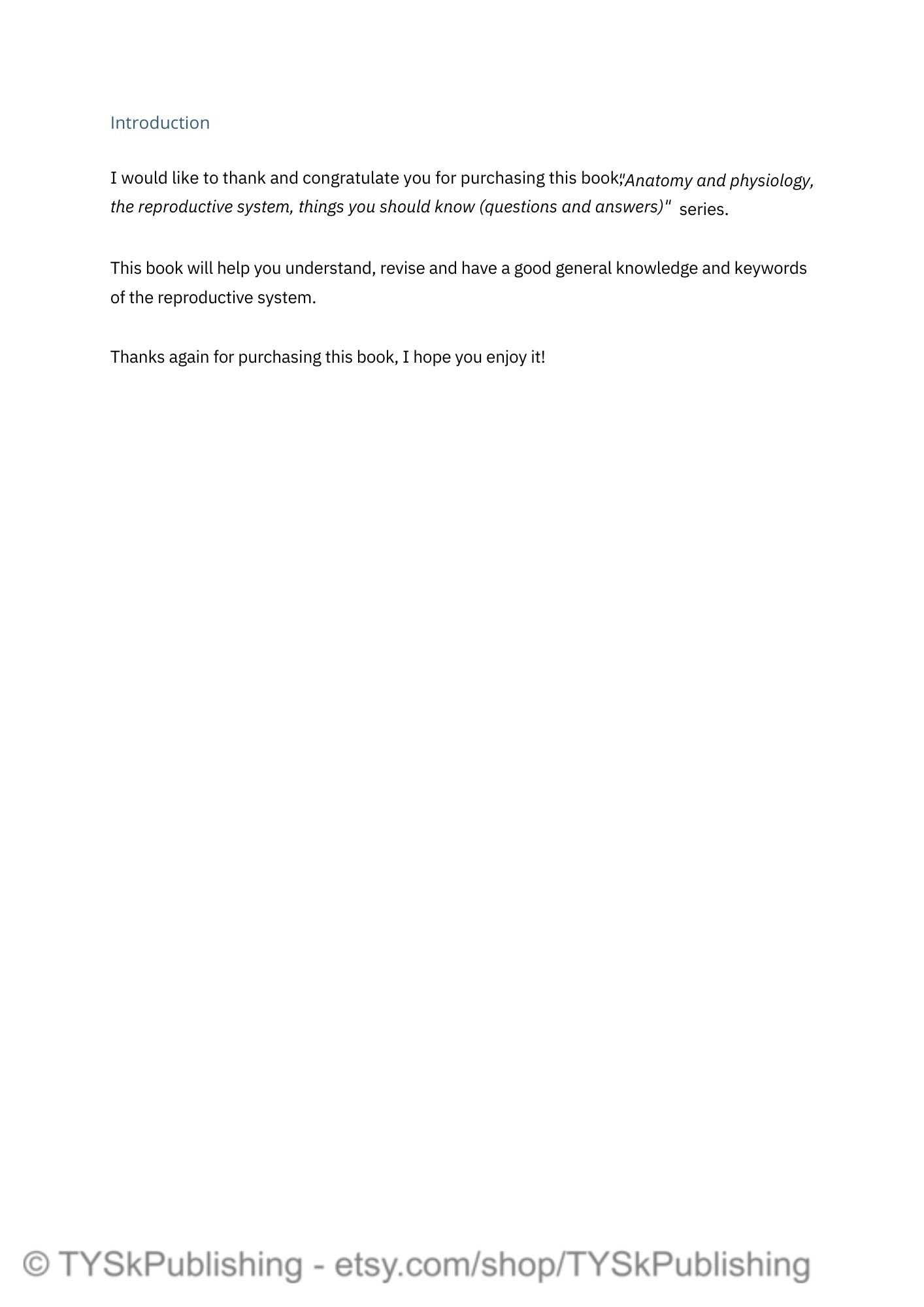 Anatomy and Physiology: the Reproductive System epub PDF Bundle - Etsy