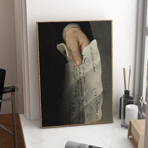 Detail of Hand With Calligraphy Letter - Pre-raphaelite Dark Aesthetic ...