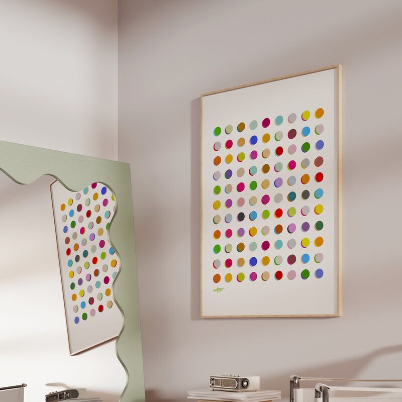 Polka Dot Wall Art - Etsy