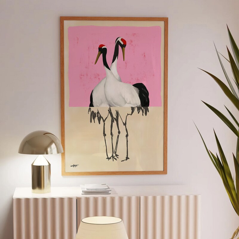 Pink Cranes - Etsy