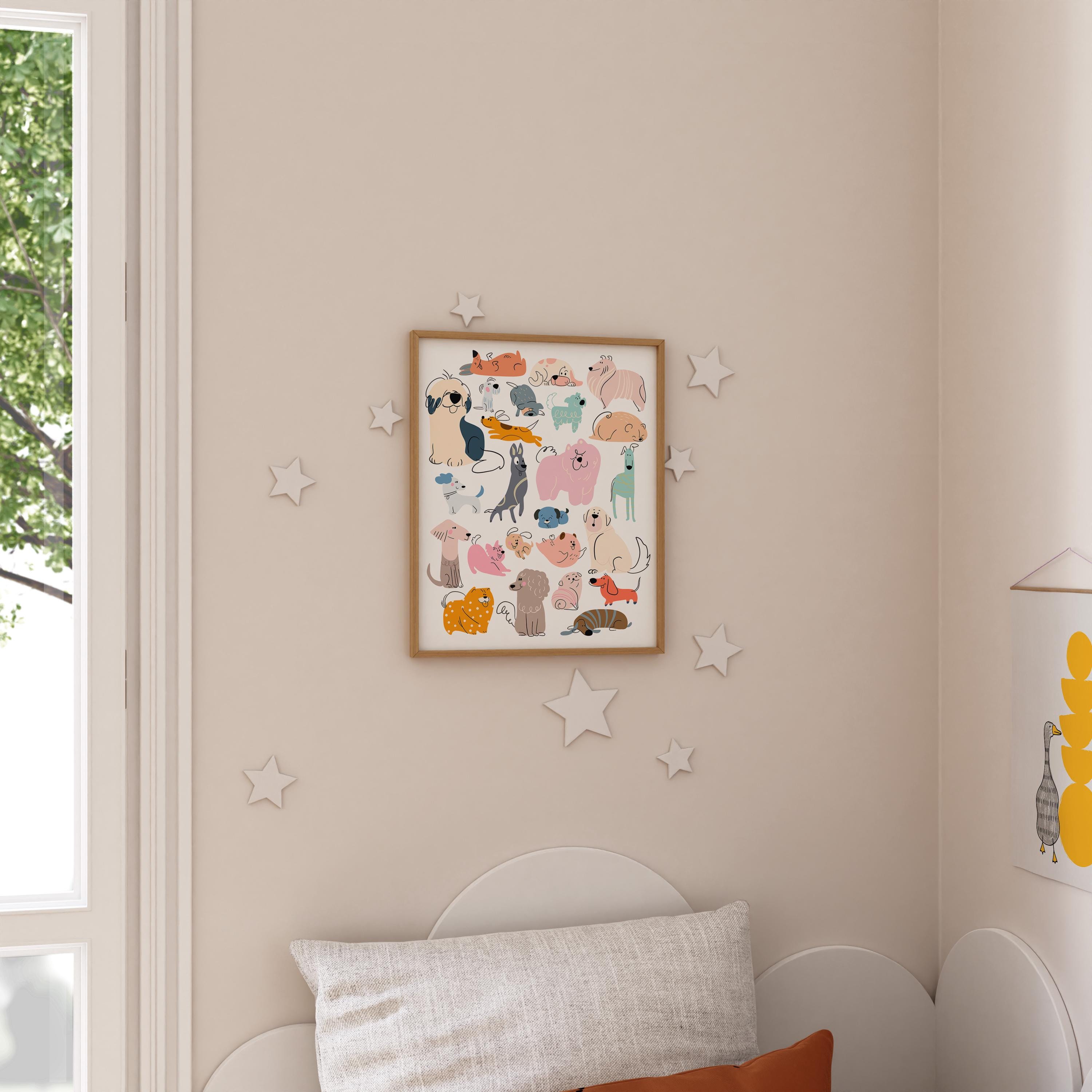 Super Cute Dog Breed Poster for Dog Lovers in Pastel Colors, Multiple ...