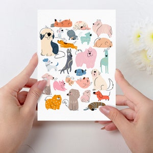 Super Cute Dog Breed Poster for Dog Lovers in Pastel Colors, Multiple ...