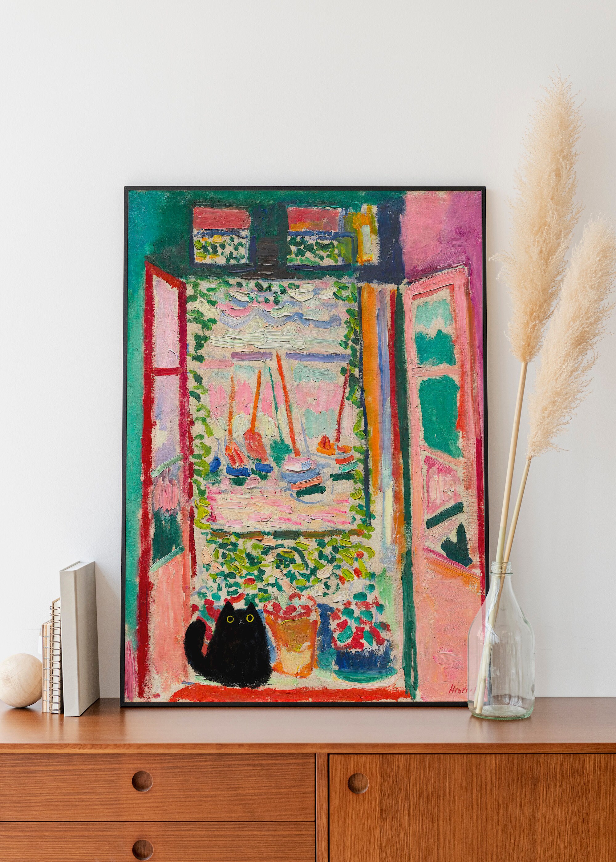 Matisse The Window Cat Print, Henri Matisse Cat Poster, Classical art ...