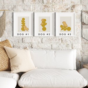 Mid Century Modern Golden Retriever Stack, Choose Individually or Whole ...