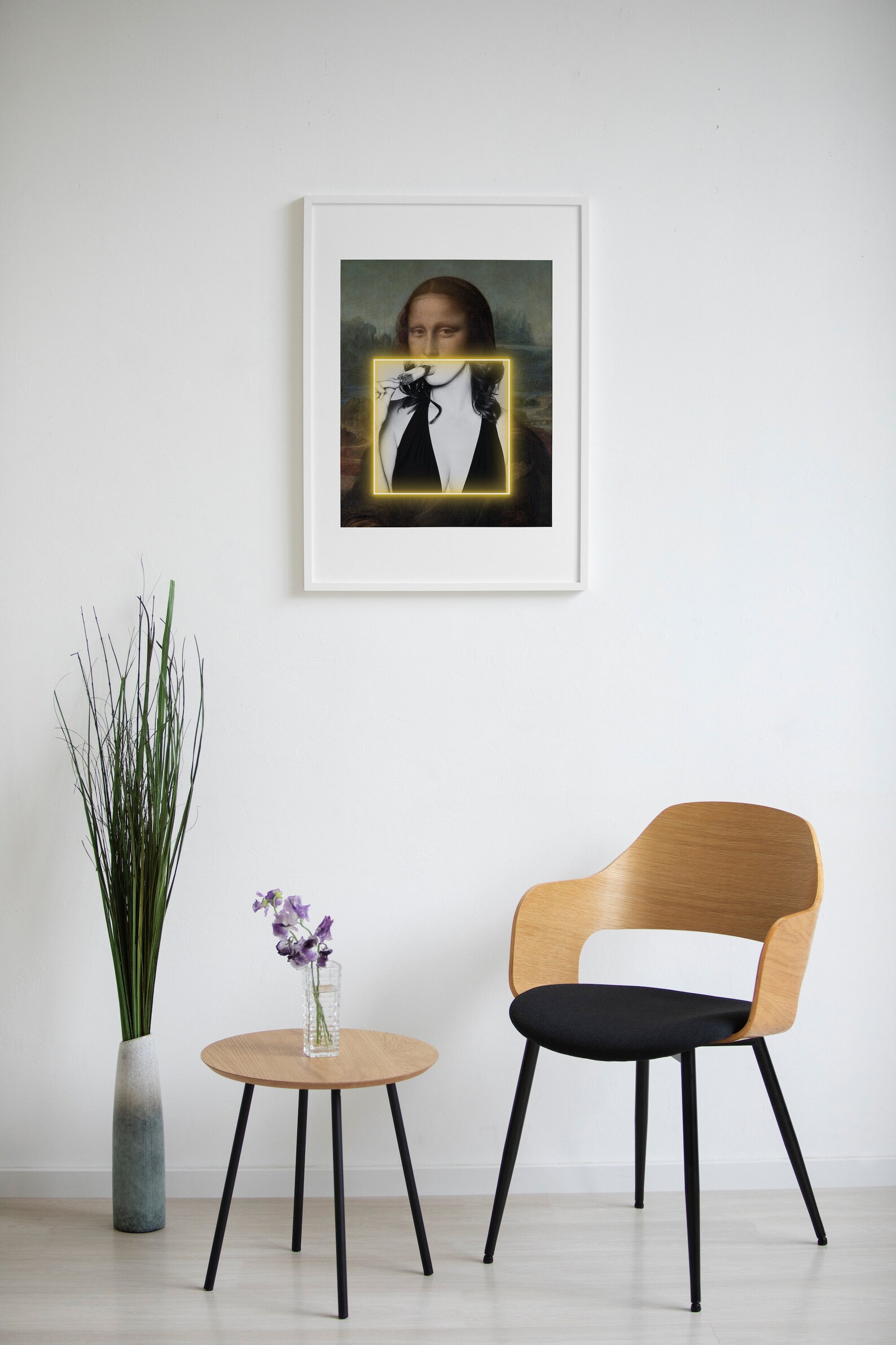 Mona Lisa Reproduction Wall Art Da Vinci Poster Neon Altered - Etsy