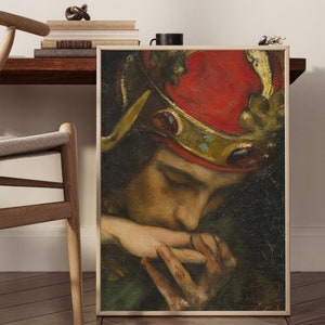 Romantic Kiss on Hand – Pre-raphaelite Painting Detail, Moody Vintage ...