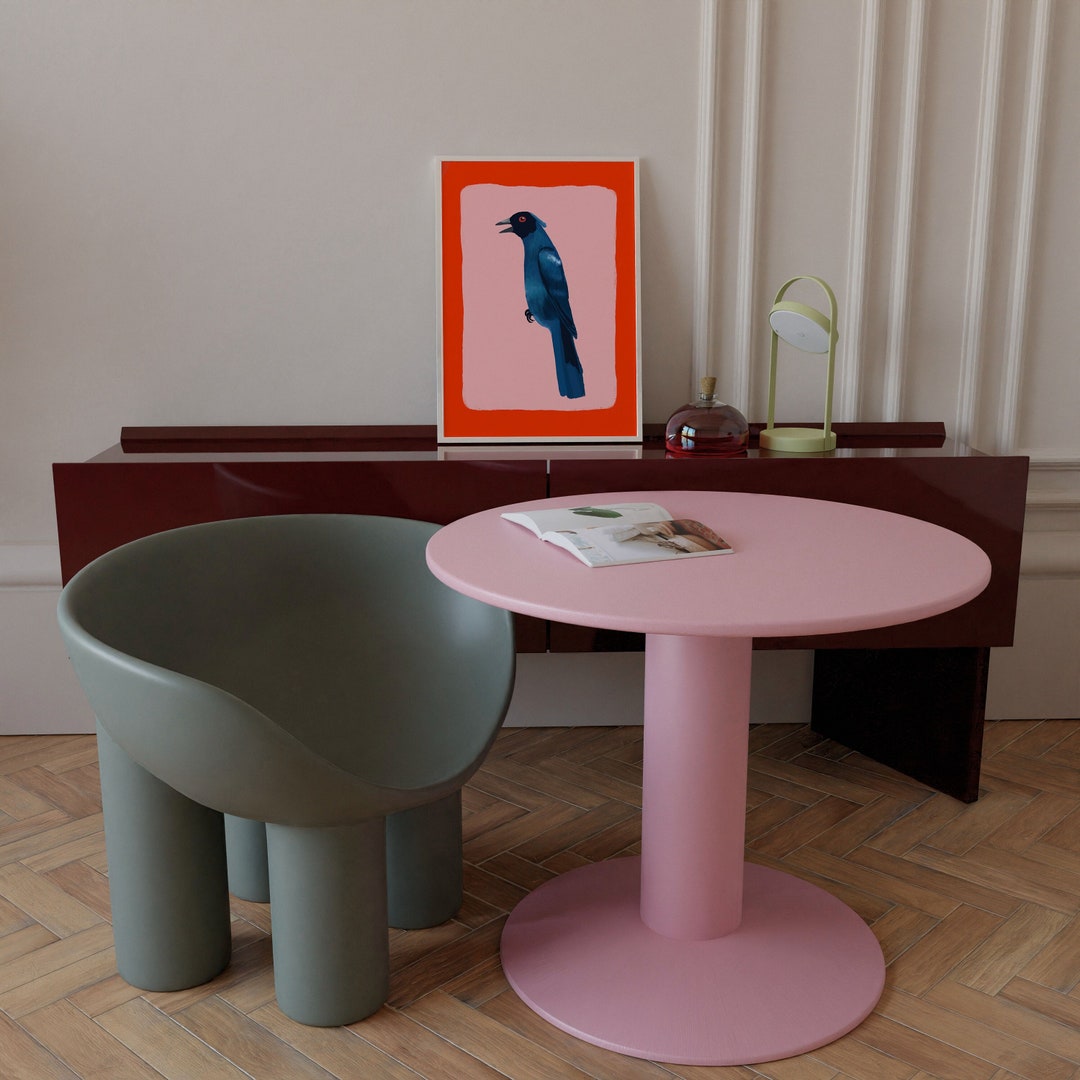 Hand Drawn Trumpet Manucode on Colorful Background : Minimalistic ...