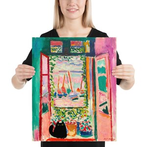 Henri Matisse's the Window With Cute Black Cat Twist, A Whimsical Touch ...