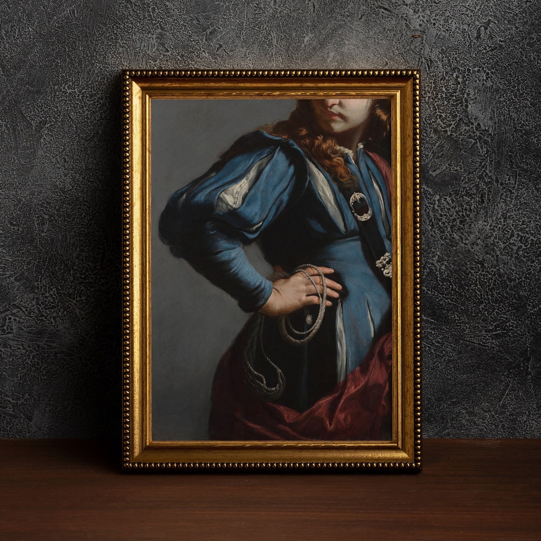 Man Posed With Hand on Hip Detail- Pre-raphaelite Dark Aesthetic Decor ...