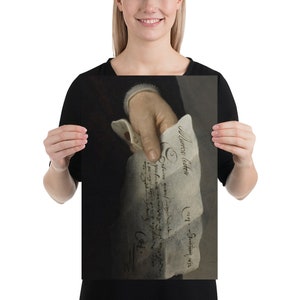 Detail of Hand With Calligraphy Letter - Pre-raphaelite Dark Aesthetic ...