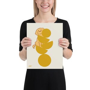 Mid Century Modern Golden Retriever Stack, Choose Individually or Whole ...