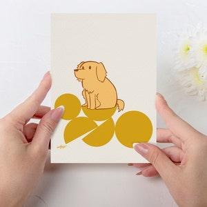 Mid Century Modern Golden Retriever Stack, Choose Individually or Whole ...