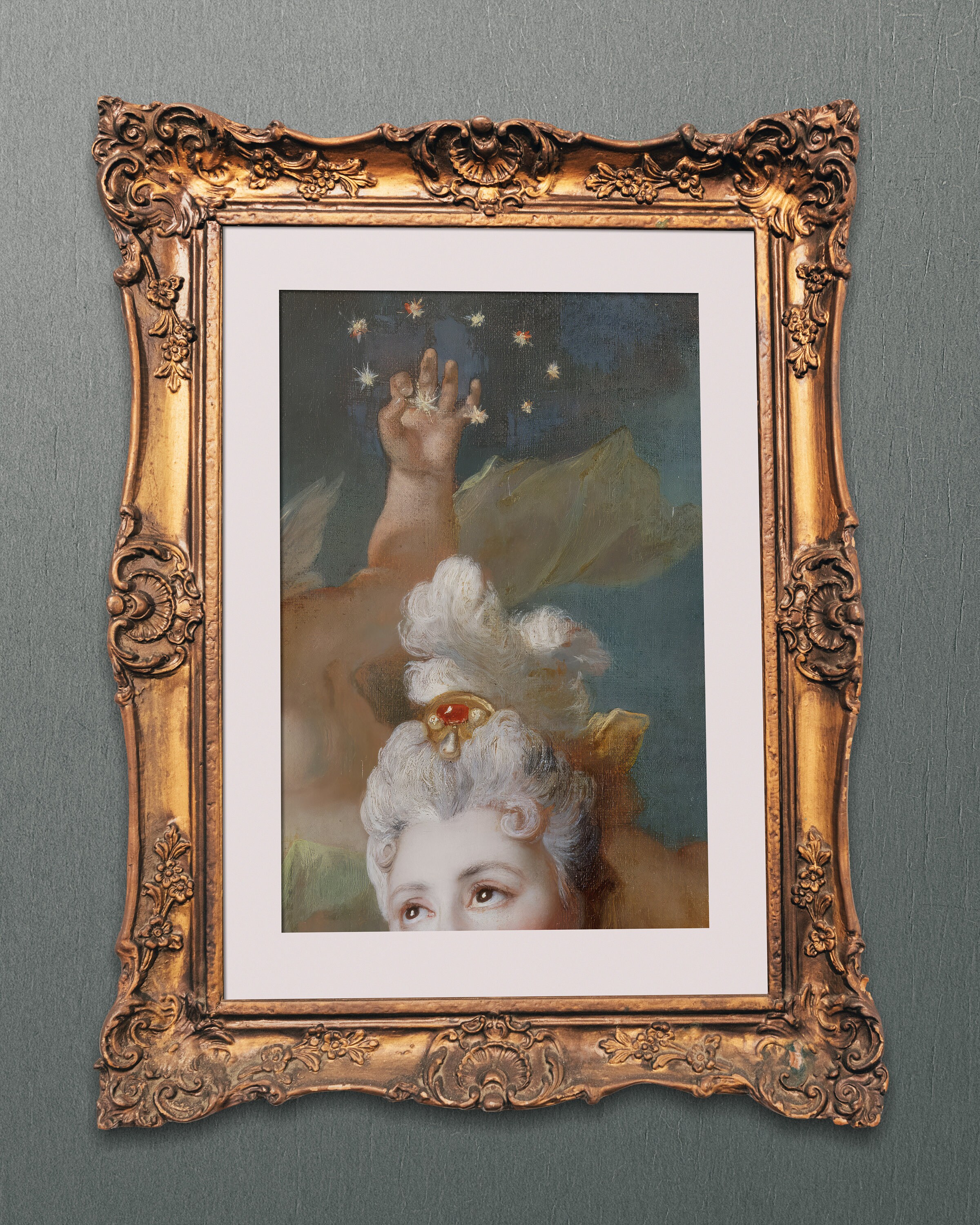 Victorian Woman Crowned With Stars - Baroque Aesthetic Wall Art ...