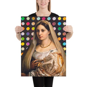 Altered Victorian Renaissance Art for Eclectic Home Decor, Rainbow ...