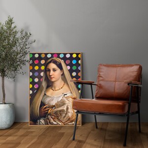 Altered Victorian Renaissance Art for Eclectic Home Decor, Rainbow ...