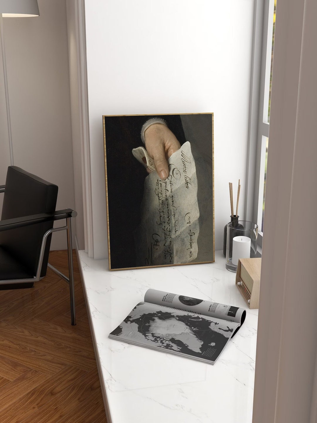 Detail of Hand With Calligraphy Letter - Pre-raphaelite Dark Aesthetic ...