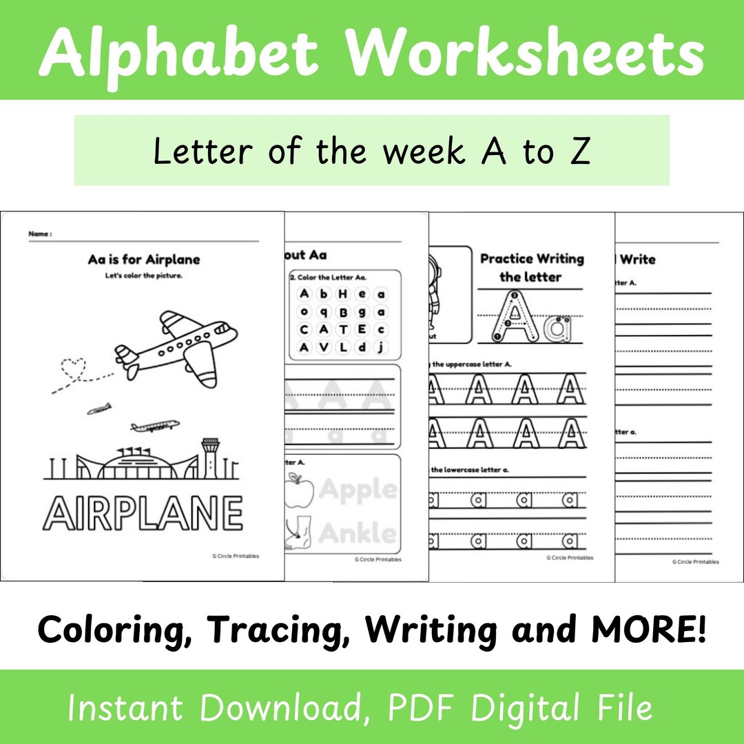 Worksheets for Kids L Alphabet Worksheets L Letter Worksheet L Learn ...