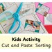Cut and Paste L Kids Scissors Activity L Worksheet L Sorting - Etsy