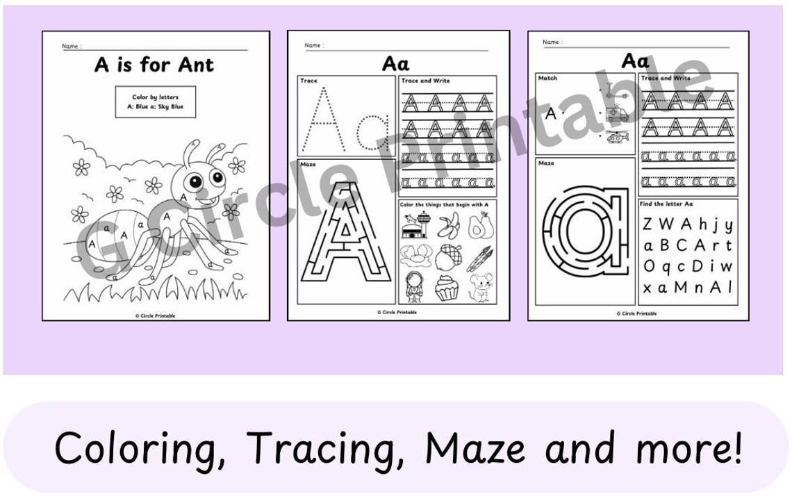 Worksheets for Kids L Alphabet Worksheets L Letter Worksheet L Learn ...