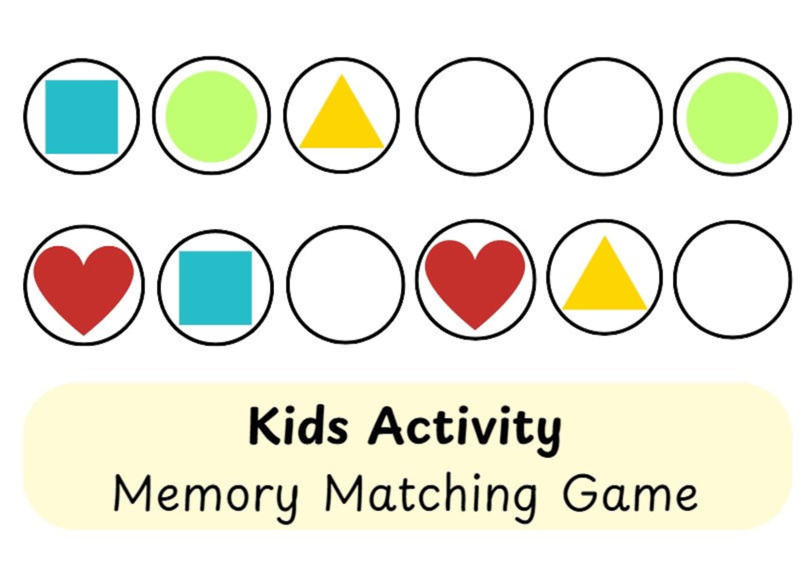Memory Matching Game L Printable L Worksheets for Preschool - Etsy